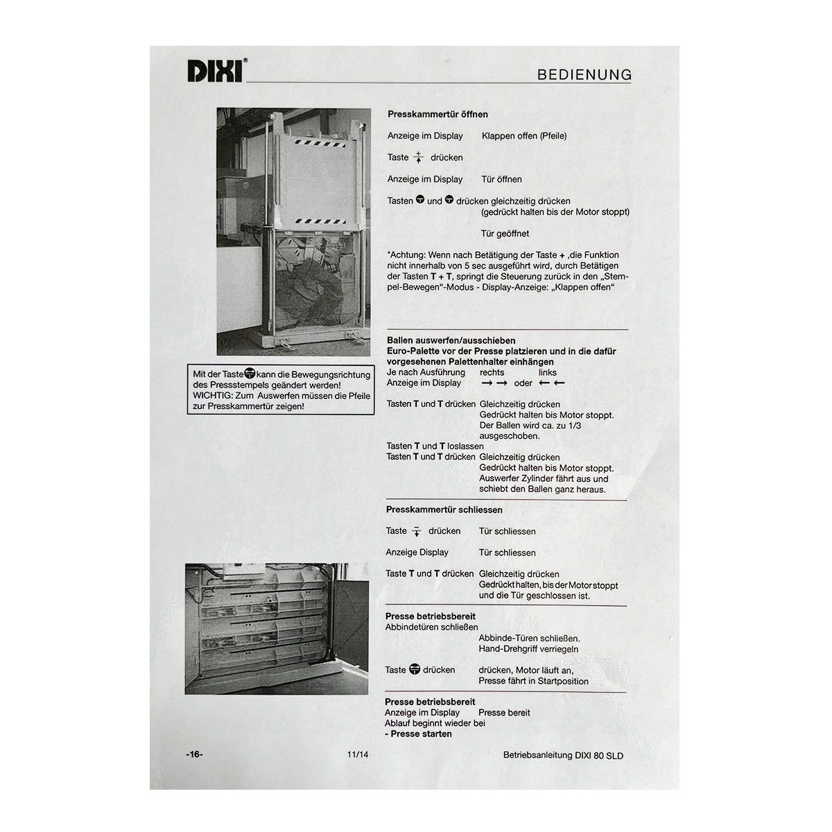 Horizontalballenpresse DIXI 80SLD - 2018 - im Angebot