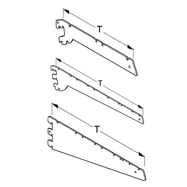 Shelf Brackets Tegometall for Tegometall Shelves af all Sizes