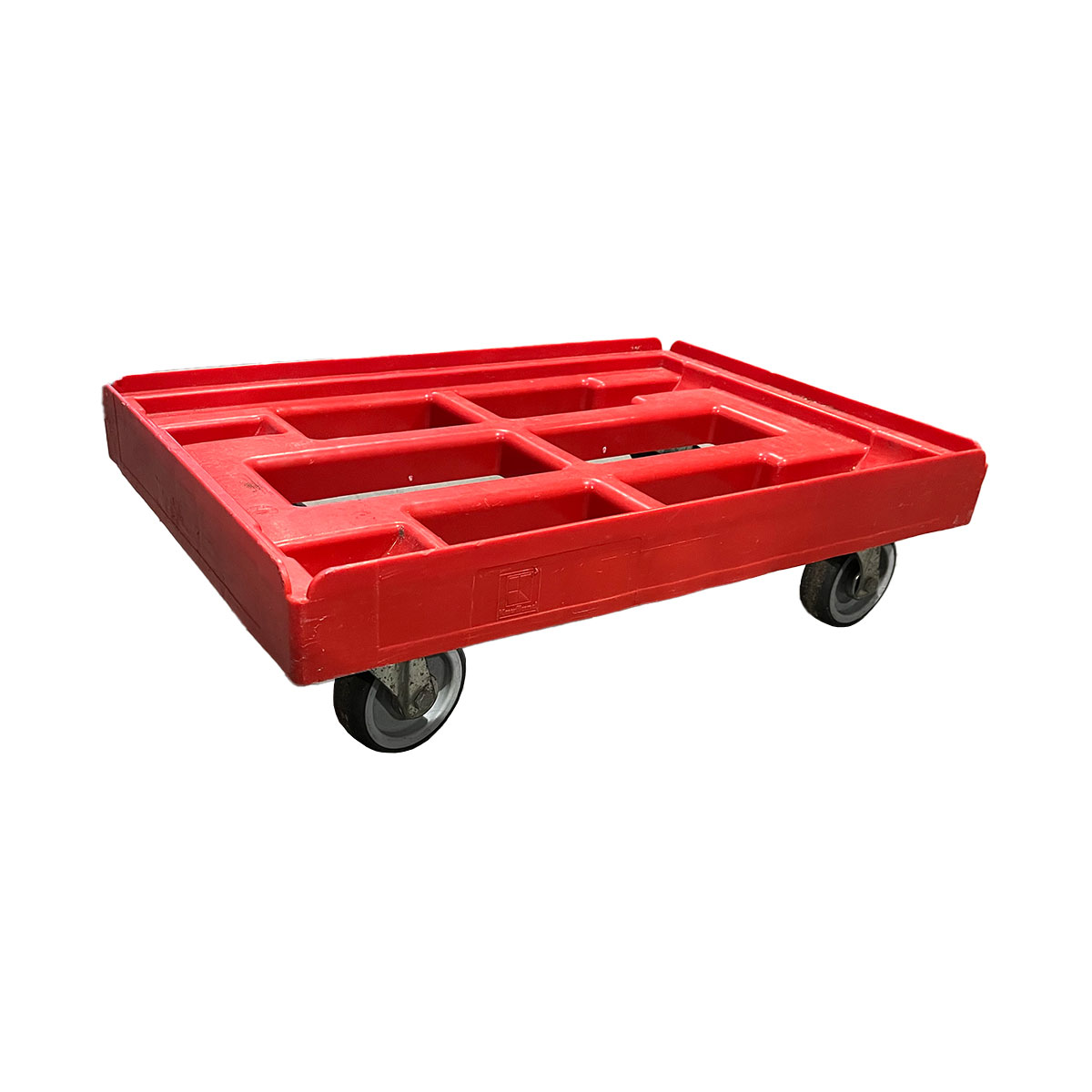 Rollwagen / Transportroller aus Kunststoff - 600x400mm - rot - im Angebot